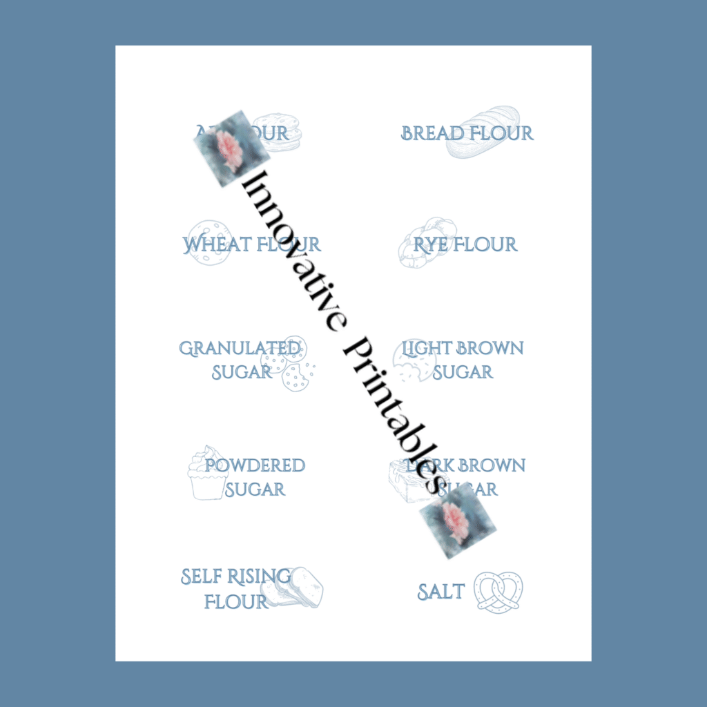 Printable Coastal Blue Kitchen Label Set – Innovative Printables